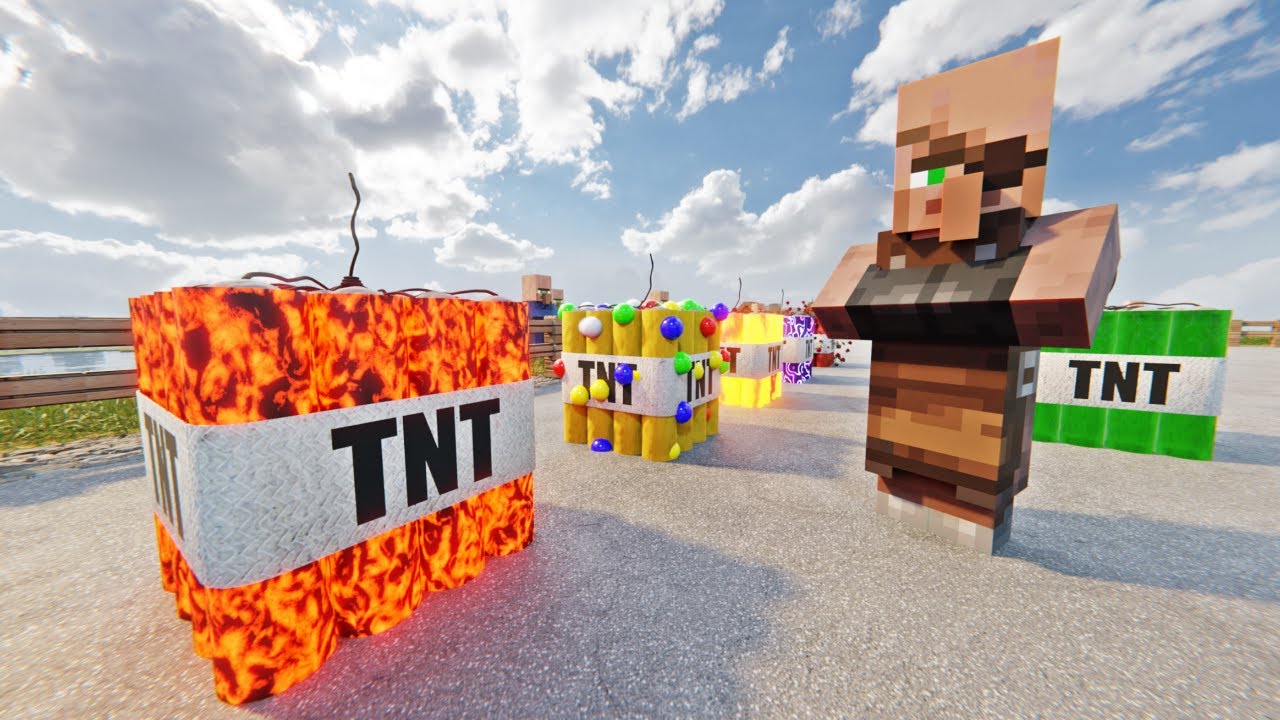 Realistic Lava TNT in Minecraft RTX