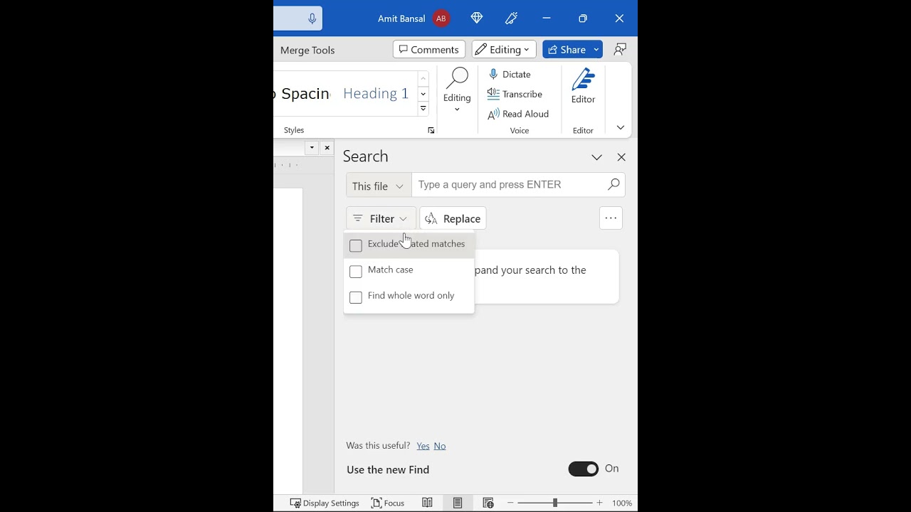 What Does [CTRL + F] Keyboard Shortcut Do in Microsoft Word?