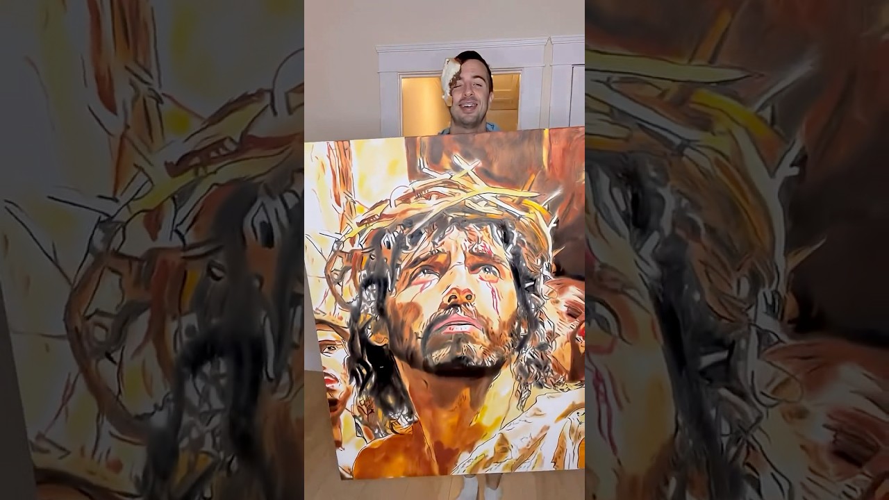 I just hope Christians like my art❤️‍🔥♾️♠️ #jesus #jesusart #faithoverfear #amen #modernart #god