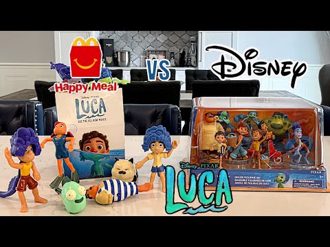Luca Movie Happy Meal Toys vs Luca Disney Set Figure Toys! Which toys are made better? FULL review!