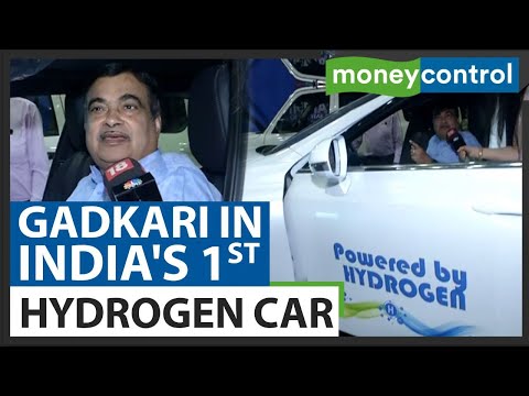 Nitin Gadkari In India's First Hydrogen-Powered Car | Toyota Mirai Electric EV