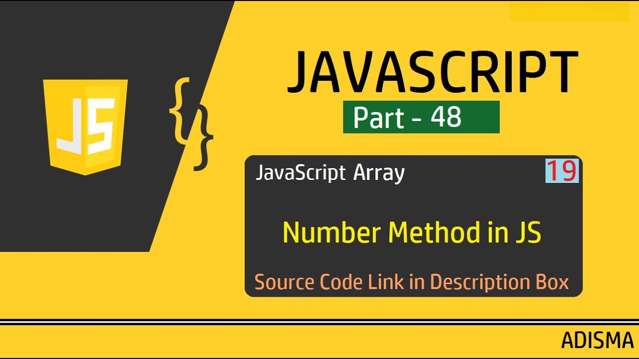 JavaScript Number Methods (parseInt, parseFloat, toFixed)| Tutorial For Beginners in Hindi || Adisma