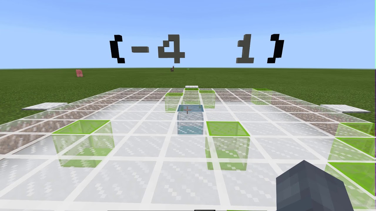 Coordinates Game in MakeCode for Minecraft