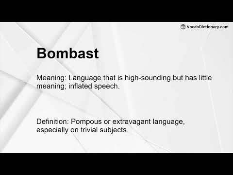 Bombast Meaning