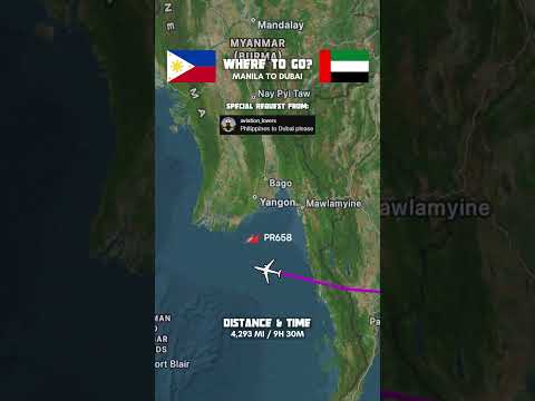 🇺🇸Manila to Dubai🇦🇪 | Flight Route ✈️🗺️