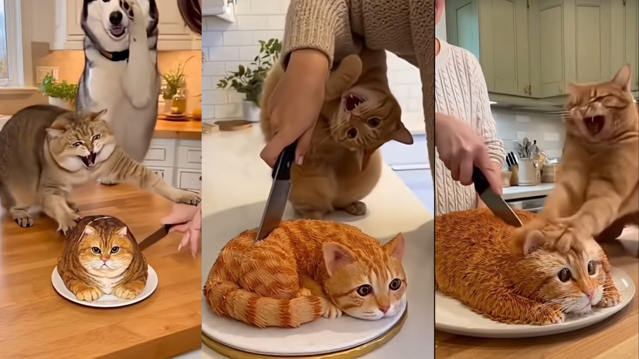 Cats Losing Their Minds Over Hyper Realistic Cakes 🐈🍰 🤣