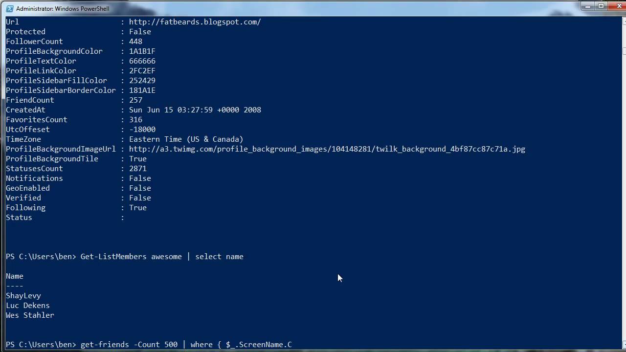PowerWF for Twitter - CLI