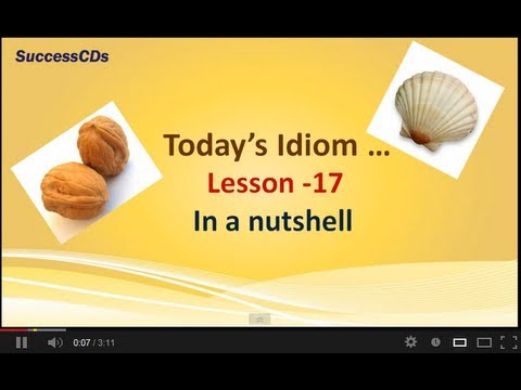 English Idioms Lesson 17 - In a Nutshell