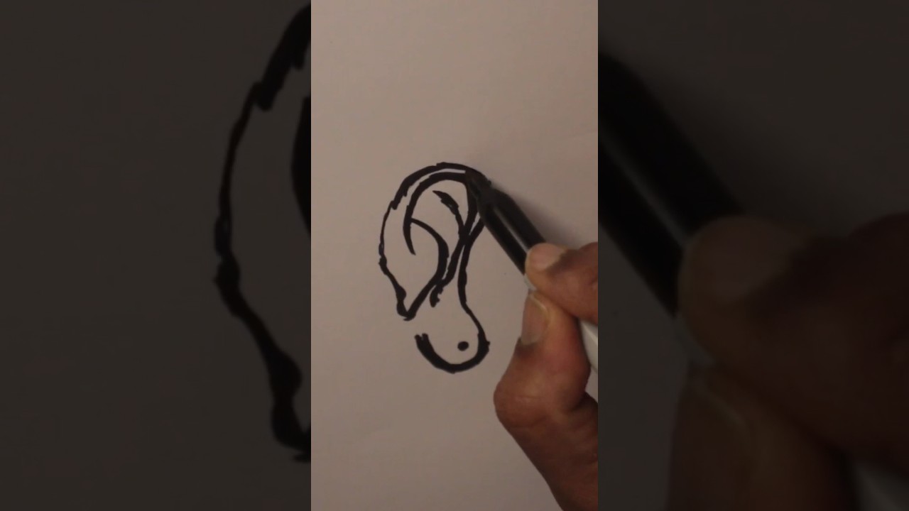 How to draw an Ear from question mark?
