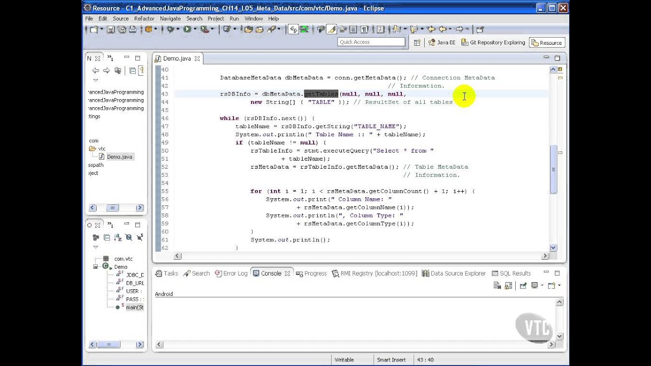 VTC Player   Advanced Java Programming Java SE 7, Meta Data
