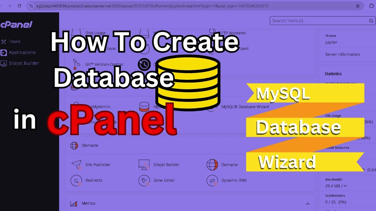 Create Database in cPanel by MySQL Database Wizard Method | Step by Step Guide | The Vanilla Theory