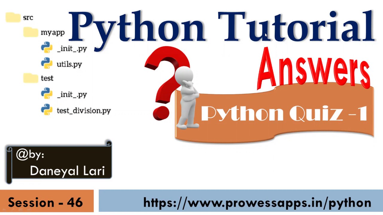 #46 Python Tutorial for Beginners | Python Quiz-1 Answers