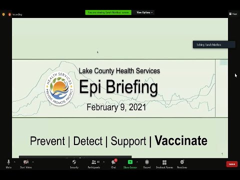 COVID-19 Update - Dr. Gary Pace - Board of Supervisors Mtg. Tues. 02/09/21
