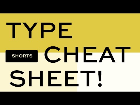 Typography Cheat Sheet | Simple way to learn anatomy of type #shorts