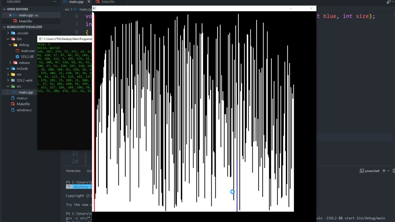 Bubble Sort Visualizer w/SDL2