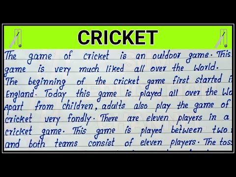 Write English essay on Cricket Game | English essay on Cricket | Cricket English paragraph writing