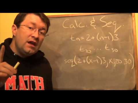 Using the GDC to calculate terms of a sequence and sums of a series