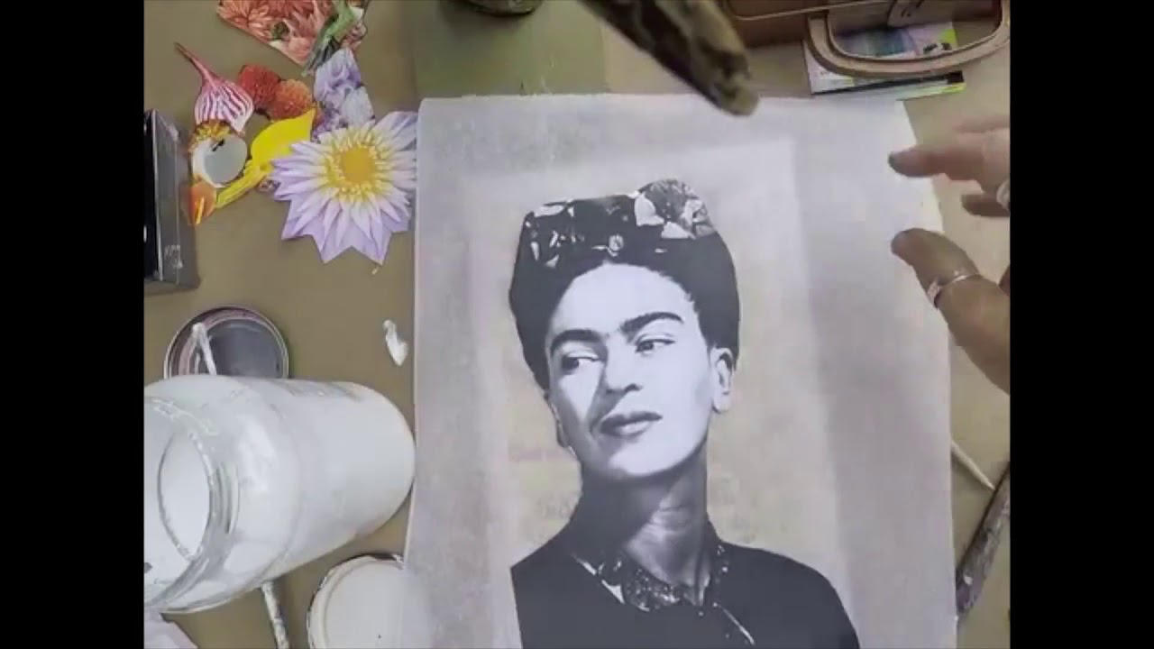 Frida Kahlo Mixed Media Collage Tutorial!