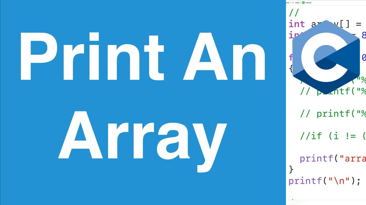 Print An Array | C Programming Example