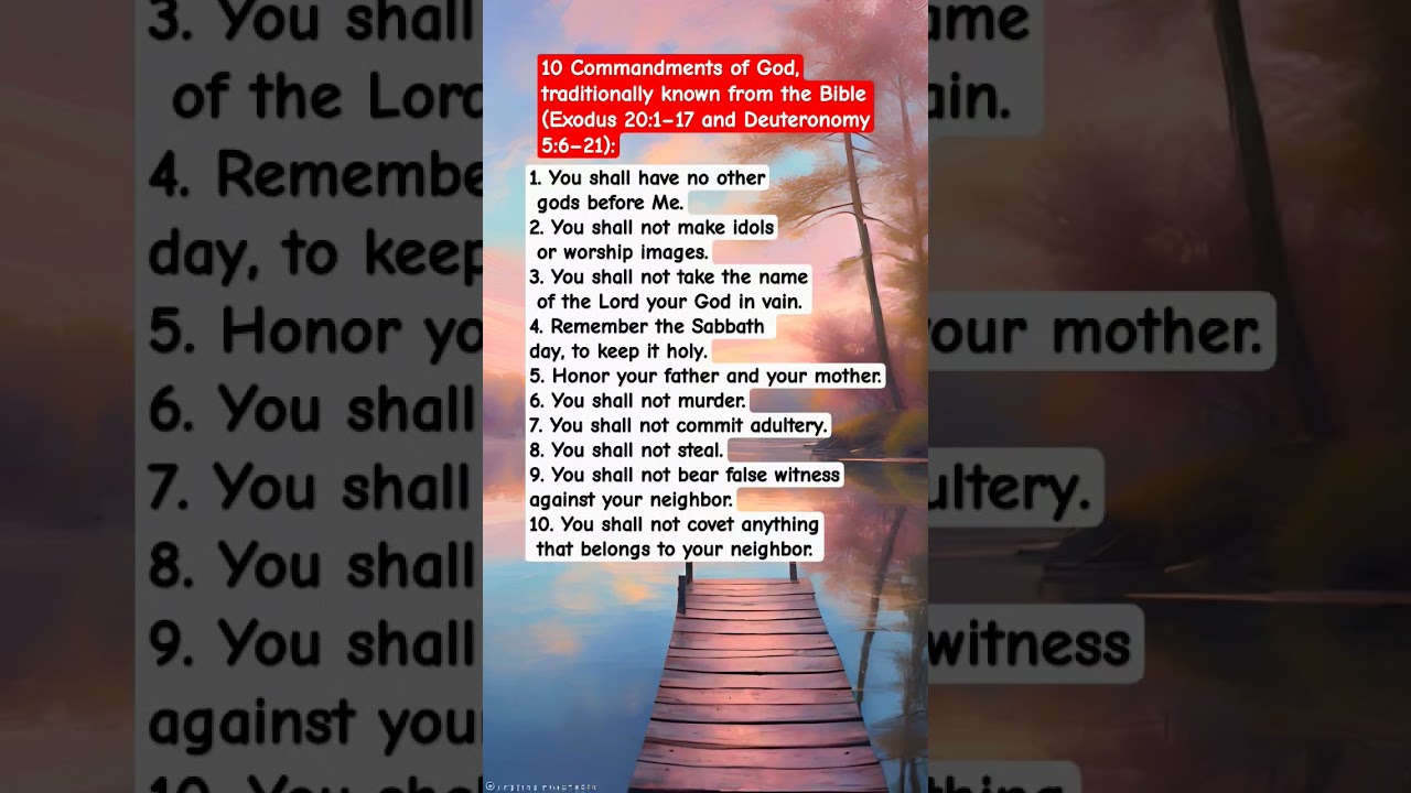 10 God Commandments. #Lord #jesus #God #truth #Bible #hate #Love #shorts #bibleverse #Exodus