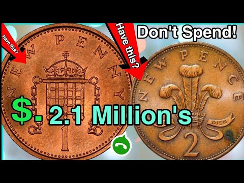 UK 2 New pence 1971 most Valuable UK One Penny 1971 coins Worth lot of money! Coins worth money!