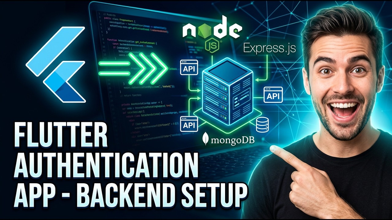 Flutter Authentication App Backend Setup | Node.js + Express + MongoDB | Full Stack Development