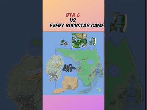 GTA 6 VS other Games Map #gta6 #gta #rockstargames