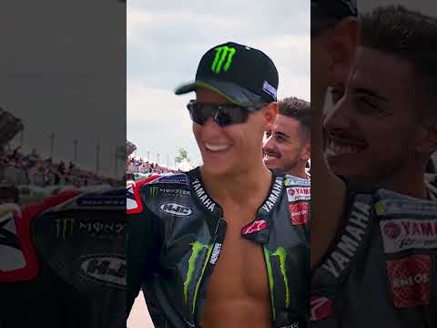 Fabio Quartararo feeling the support on the grid! 😈 🫶 | 2025 German GP