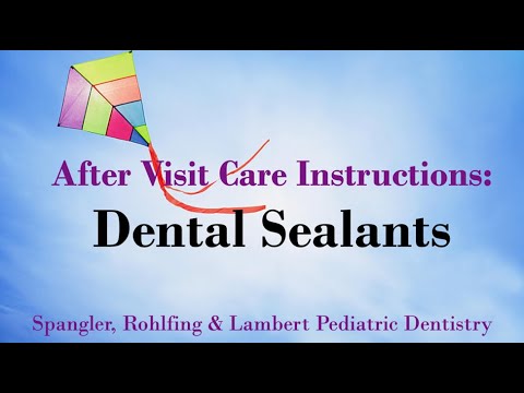 After Visit Care Instructions- Dental Sealants