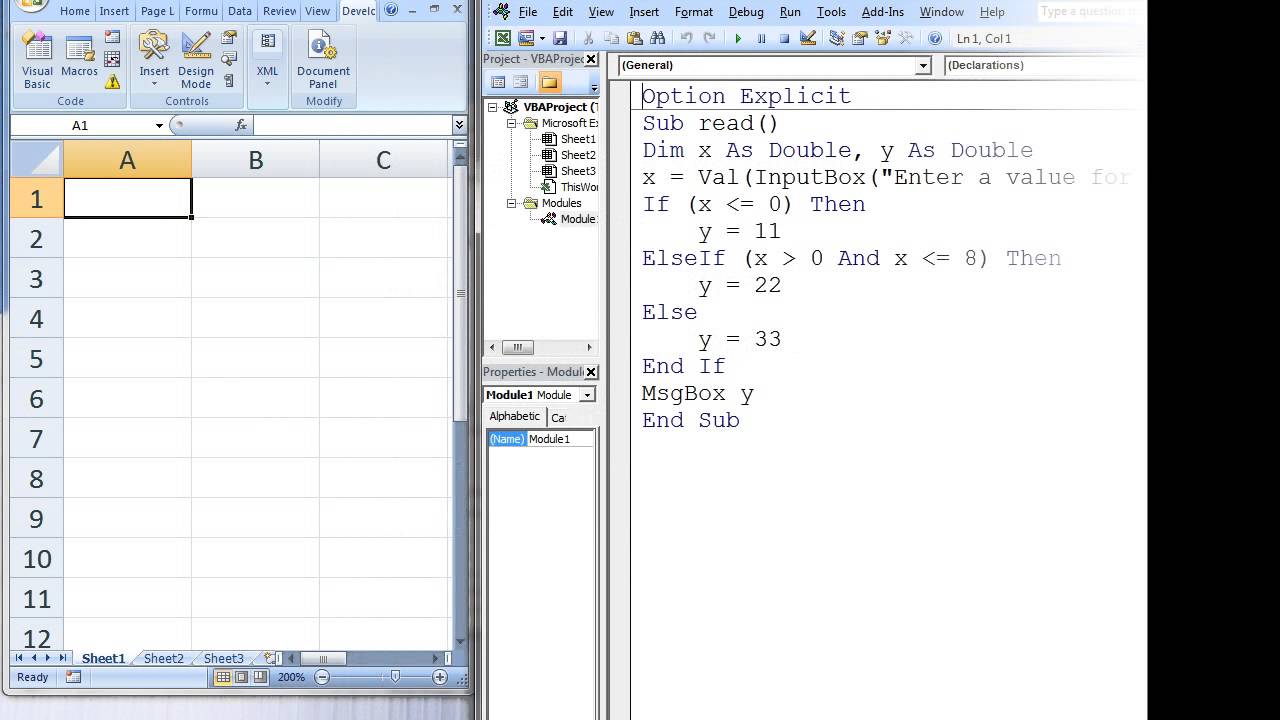 Excel VBA Topic 6.6 - Flowcharts