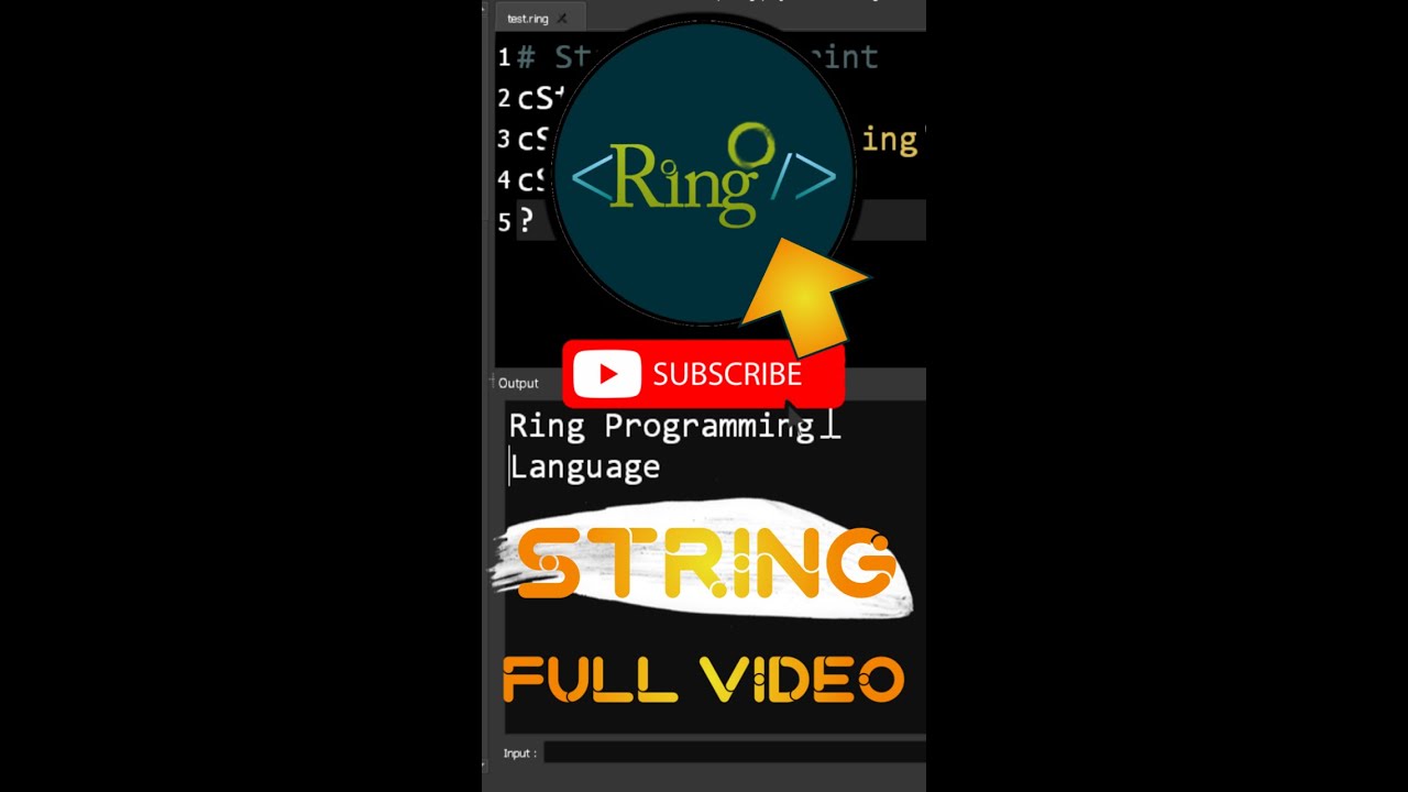 Strings in Programming | Basics of Ring Programming language