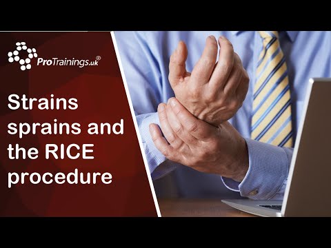 Strains sprains and the RICE procedure