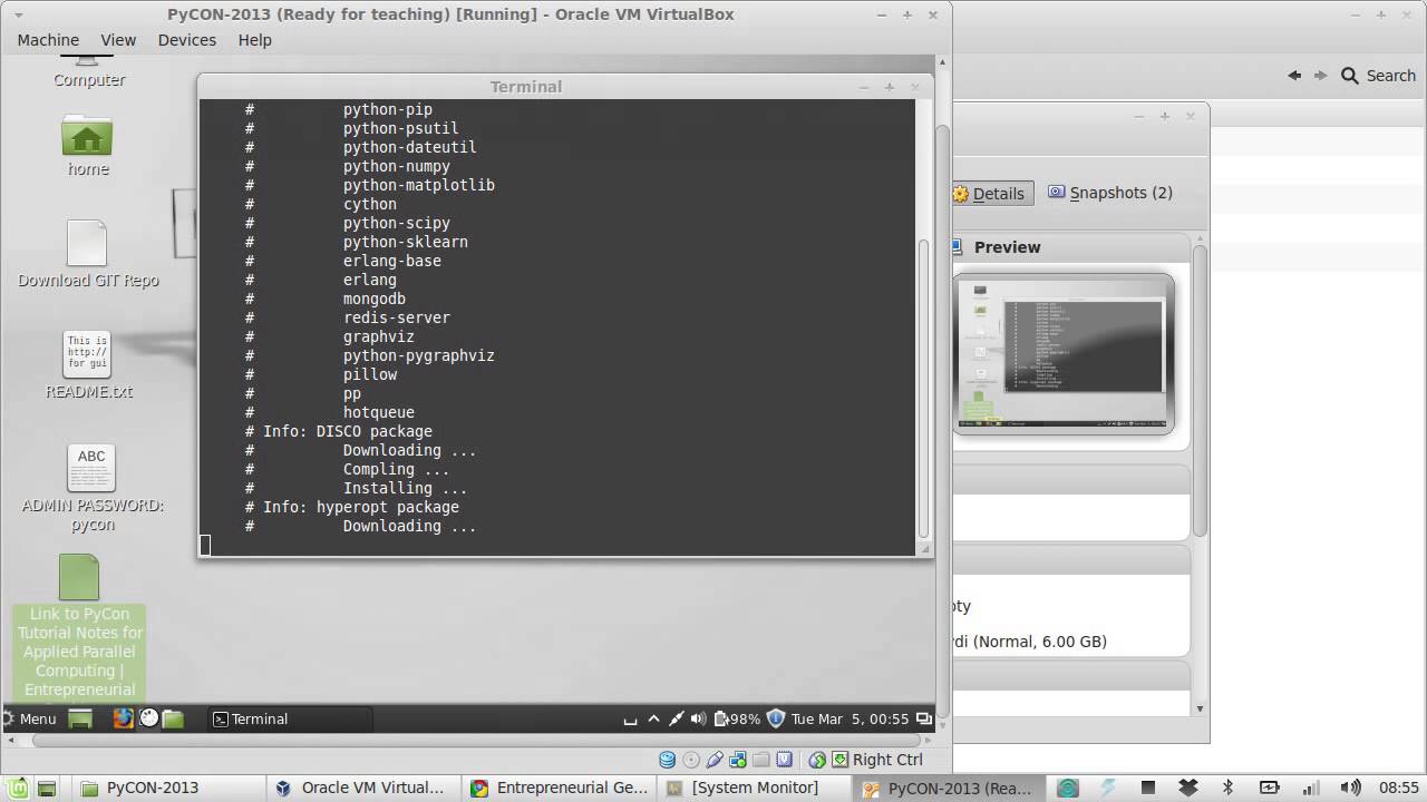 PyCon 2013 Applied Parallel Computing Tutorial Install Notes