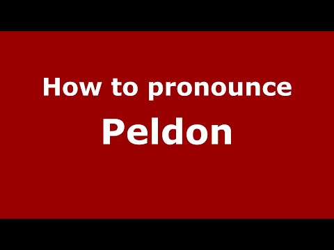 How to pronounce Peldon (English/UK) - PronounceNames.com