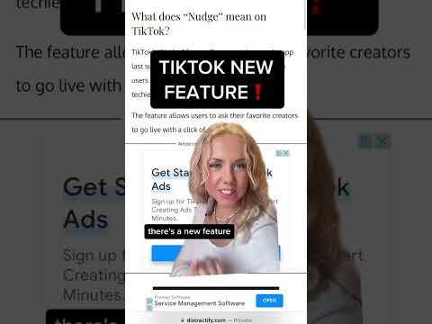 Tiktok new feature is Nudge