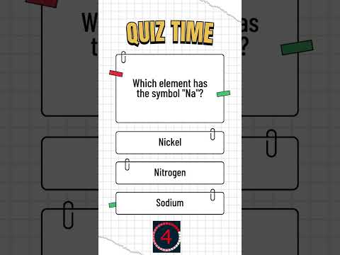 Which element has the symbol Na #quiztime #quiz #quizchallenge #quizquestions #quiztest #shorts