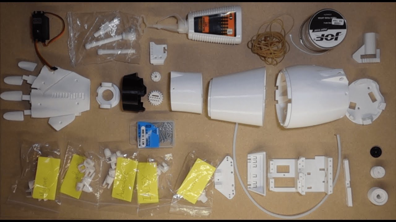 Inmoov hand and forarm (STEP BY STEP tutorial)
