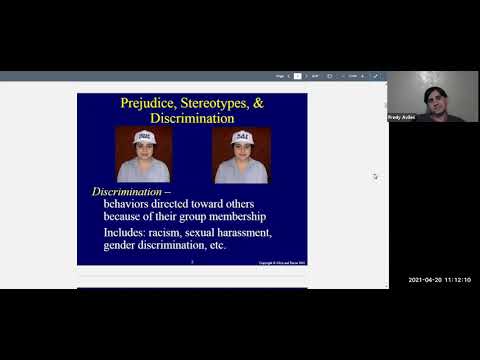 Social Psychology Chapter 12 (Prejudice, Stereotyping, Discrimination) Lecture Part 1