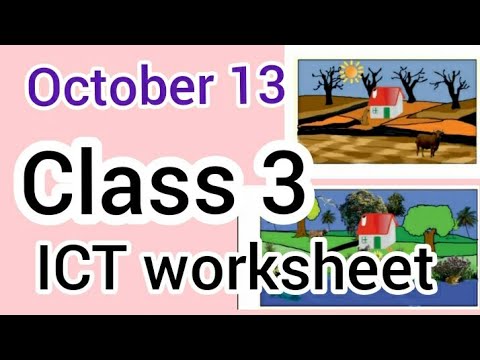 Class 3 ICT worksheet 13/10/2021 #kitevicters activities #onlineclass