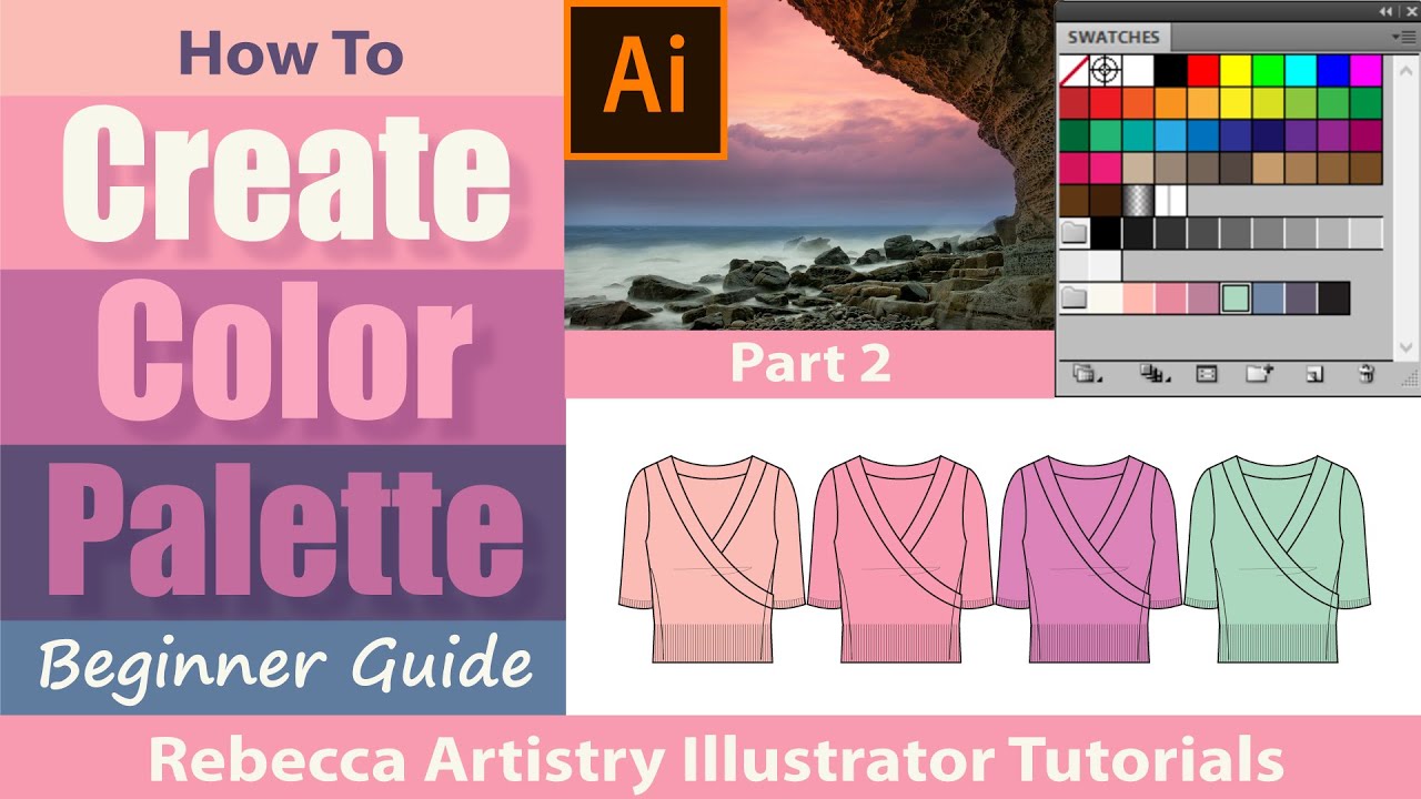 Adobe Illustrator Create Color Palette Beginner Guide PT 2 (Exciting and Fun! So Many Color Options)