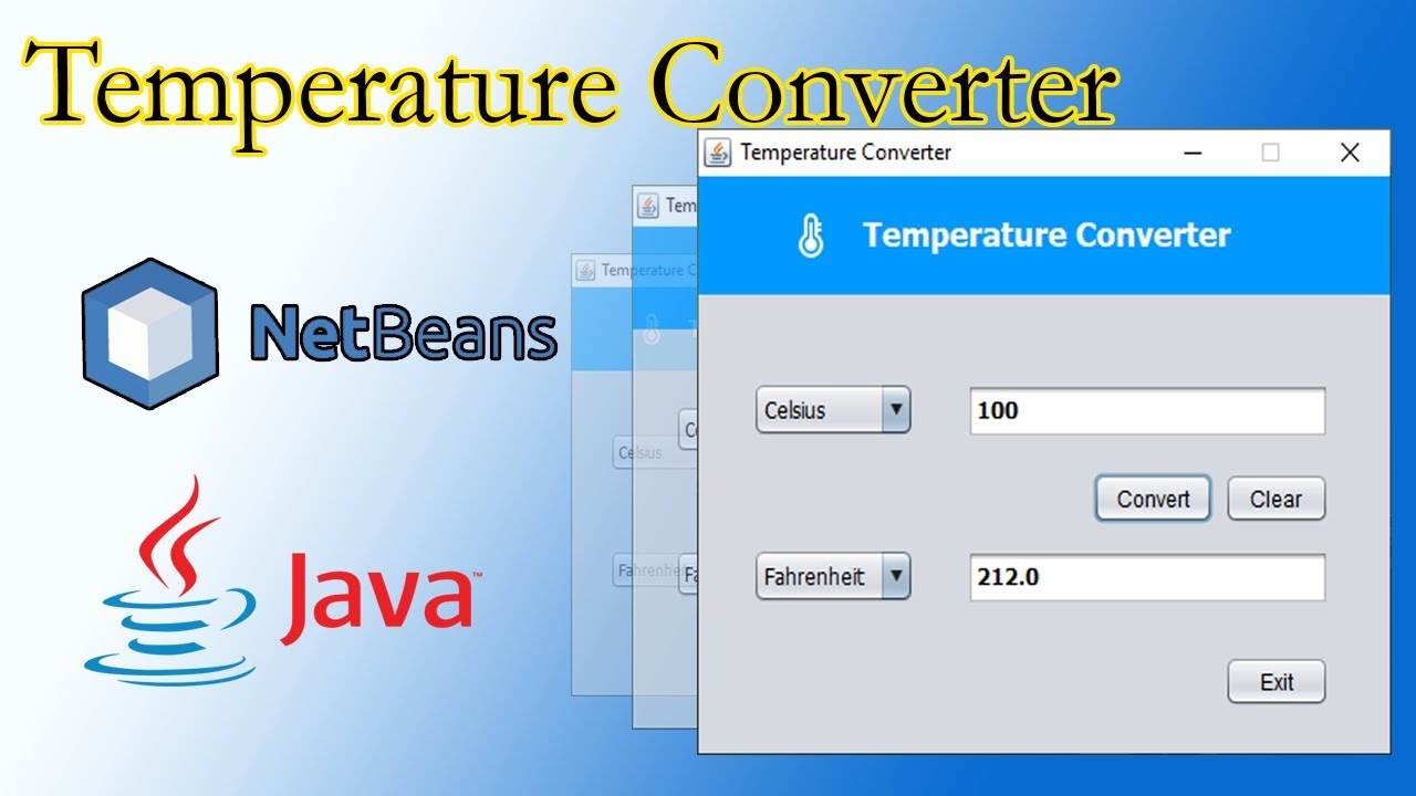 Java Swing Temperature Converter | NetBeans IDE