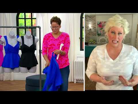 Kim Gravel x Swimsuits For All Wrap Sweetheart and Brief Set on QVC
