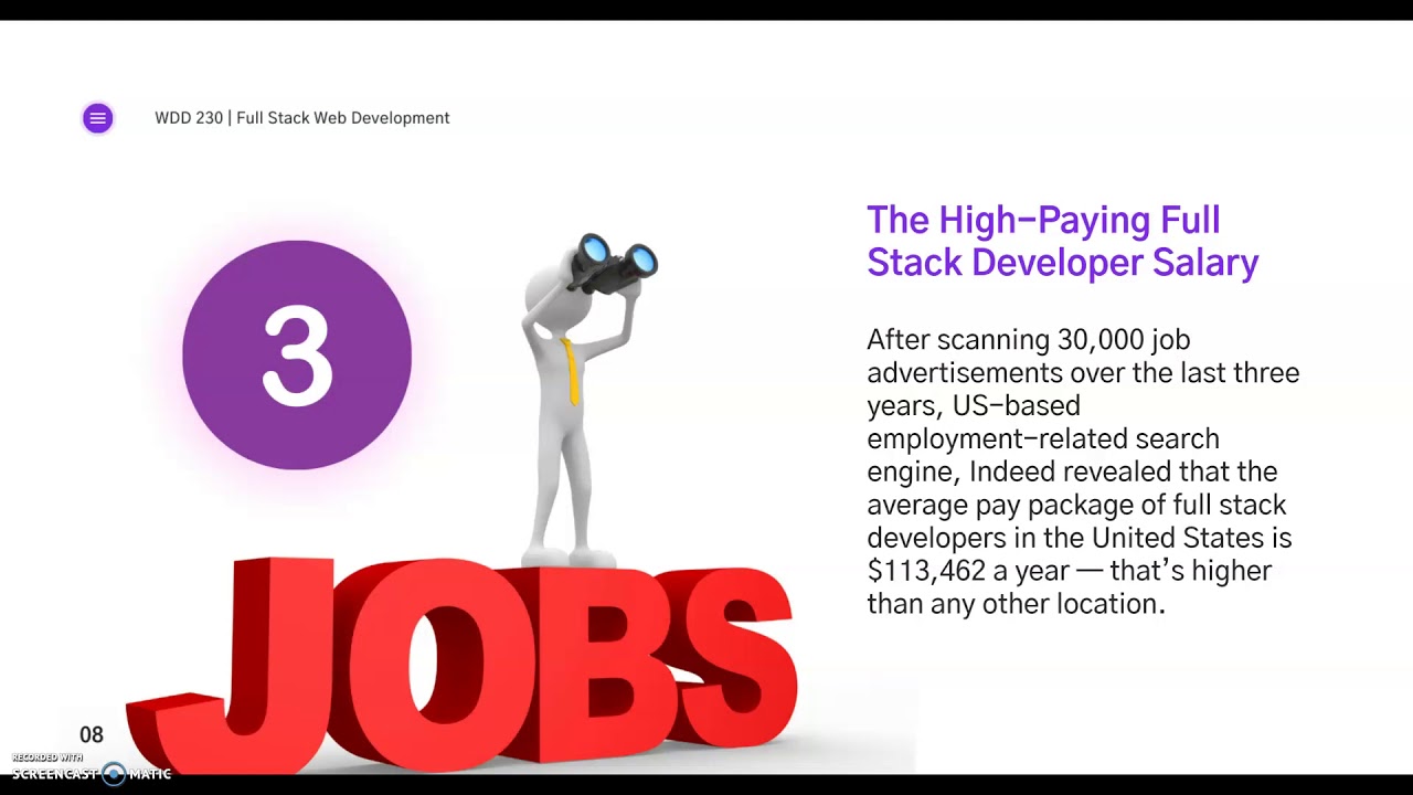 WDD 230 Full Stack Web Developer Presentation