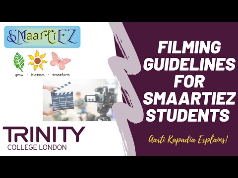 Filming Guidelines for Trinity College London's Speech & Drama Exams | For Smaarties Students