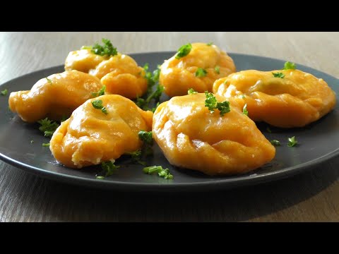 Ukrainian Pumpkin Vareniki With Potato and Greens (Varenyky, Pierogies, Dumplings, Doughboys)