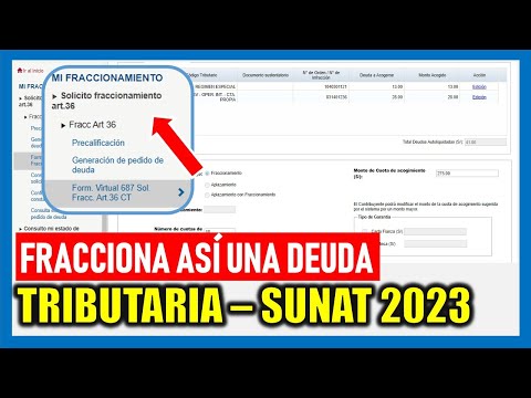 ¿Cómo fraccionar una deuda tributaria SUNAT 2023?