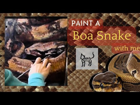 Paint a Boa Snake with Me, Timelapse Art, Dana Artyka
