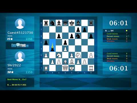 Chess Game Analysis: Shr2022 - Guest45121730, 1-0 (By ChessFriends.com)