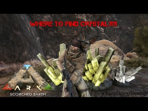 ARK Scorched Earth - Where to Find Crystal?!?! (Tips and Tricks)