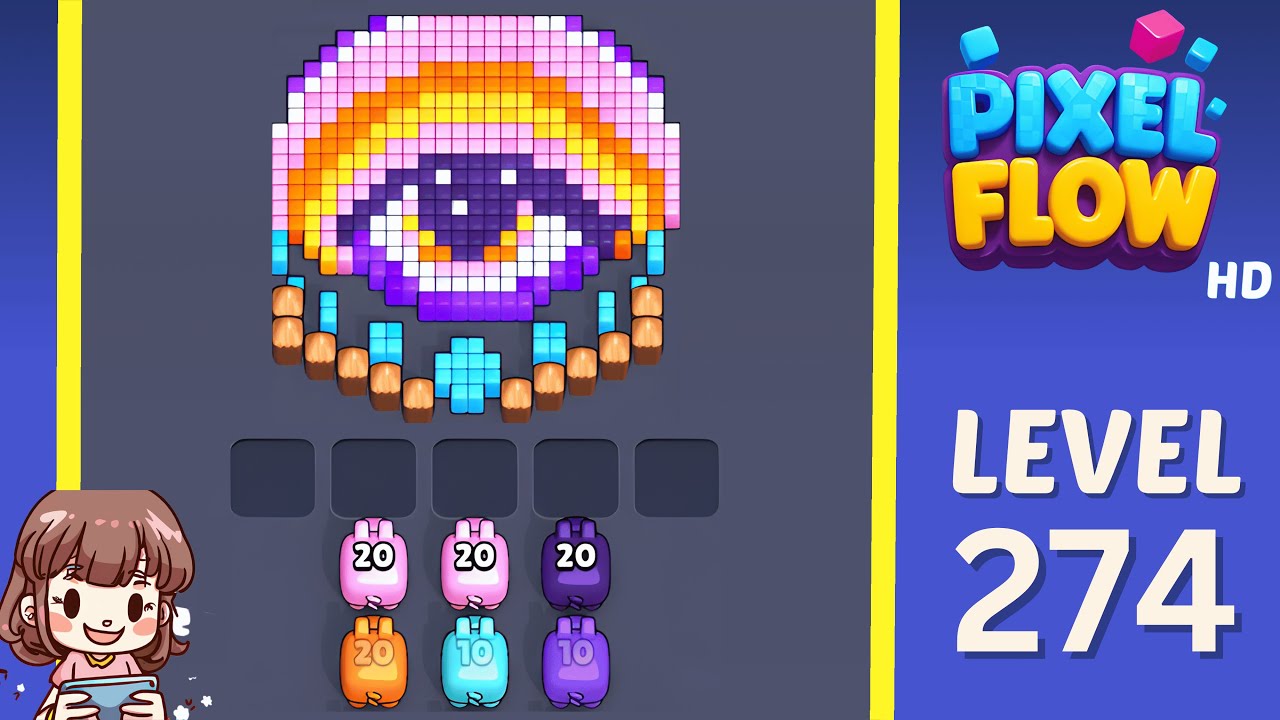 Pixel Flow Level 274 Solution Walkthrough